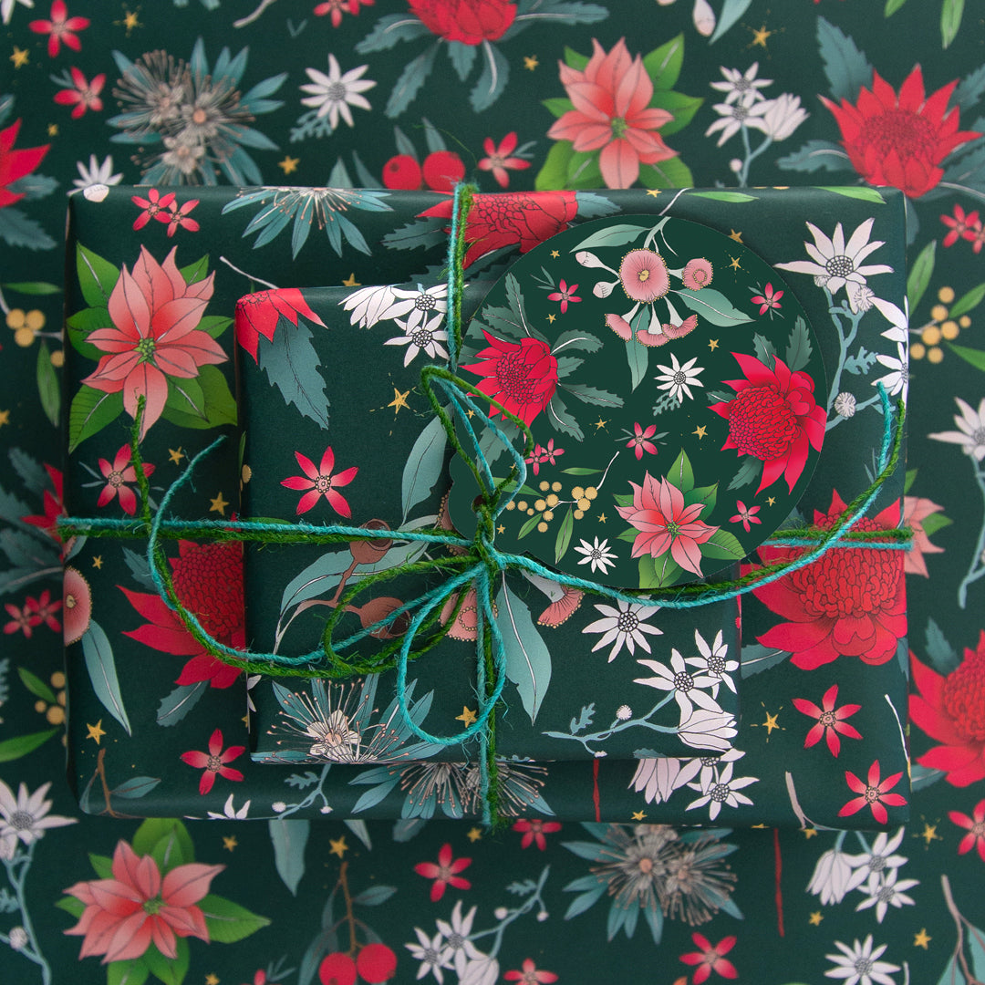 Australian Native Wrapping Paper - Festive Floral – The Curious Gardener